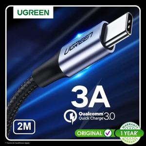 Jual Ugreen USB 2.0 Type C 3A Nickle Braid Cable 2m black- 60128 - Jakarta Pusat - Original ...