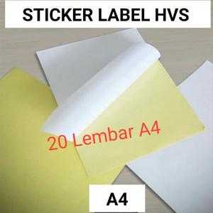 Jual sparepart Kertas Label Sticker HVS ukuran A4 isi 20 Lembar Stiker ...