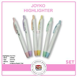 Jual JOYKO - Penanda Berwarna - Highlighter HL- 77- 6 - 1 Set Isi 6 Pcs ...