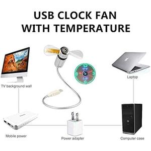 Promo New USB Clock Fan with Real Time Clock and Temperature Cicil 0% ...
