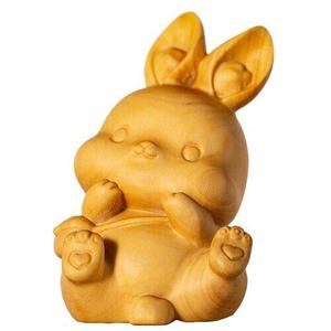 Jual Patung Kelinci Buxus Ukiran Kayu Ukiran Buatan Tangan Mainan ...