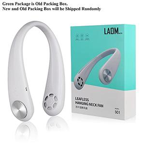 Promo Leafless Hanging Cooling Neck Fan White Wearable Fan Neck Cicil 0 ...