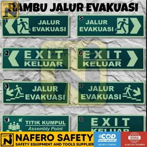 Jual Rambu Jalur Evakuasi HIJAU. Posfor/Glow in The Dark. Acrylic 30x10 cm - Kab. Sleman ...