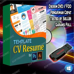 Jual DVD Template CV Resume for Photoshop and Illustrator - Kota ...