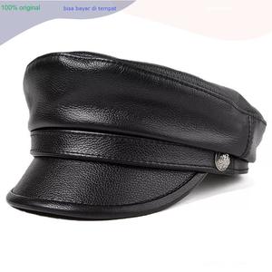 Jual topi kulit pria asli 100% original TP01 - Hitam, M - Kab. Garut ...