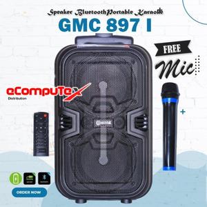 Jual SPEAKER KARAOKE KOPER GMC 897I / 897 I BLUETOOTH 8 INCH GARANSI ...