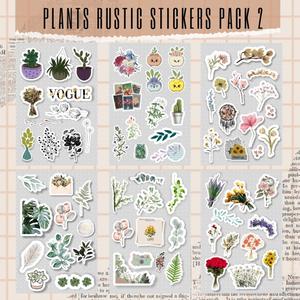 Jual [PART 2] Plants Rustic Stickers | stiker rustic | stiker aesthetic ...