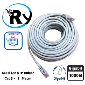 Jual Kabel LAN 1M CAT6 1Meter Cable Cat 6 UTP 100 Meter 1GBps Siap ...