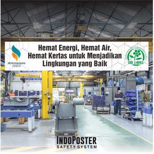 Jual SALE PROMO !!! SPANDUK BANNER SLOGAN K3 ISO 14001 HEMAT ENERGI ...