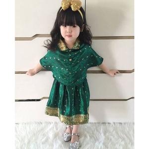 Jual Cape India Anak Usia 1-5 Tahun Warna Hijau Botol / Baju India Anak ...