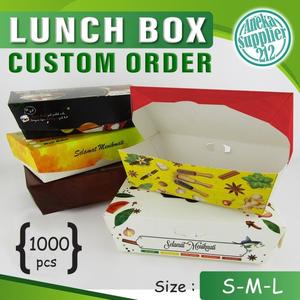 Jual Custom Print Paper Lunch Box - IVORY - 1000 pcs - L(1000 ...