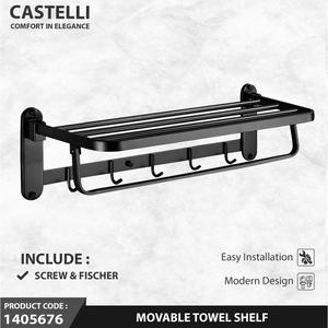 Promo CASTELLI 1405676 RAK GANTUNGAN Serbaguna Hitam Movable Towel ...