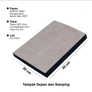 Jual New Alas Maket Dasar Diorama Mdf Frame Hitam A3 40Cm X 30Cm - Mdf ...