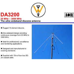 Jual AOR DA-3000 DISCONE 30-2000 MHZ BASE ANTENNA Best - Jakarta Pusat ...
