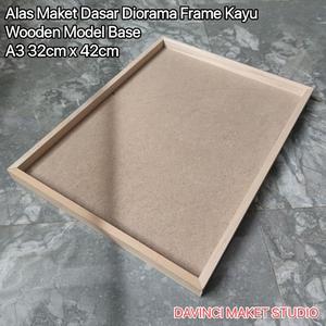 Jual New Alas Maket Dasar Diorama Frame Kayu A3 32Cm X 42Cm - Wooden ...