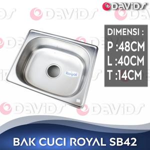 Jual SINK BAK TEMPAT CUCI CUCIAN PIRING STAINLESS ROYAL SB42 - Kota ...