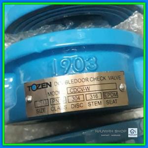Jual Wafer Check Valve Split Disc 1.5" Tozen Body Cast Iron Disc SS 304 ...