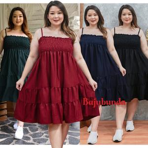 Jual Dress Jumbo / Big Size Dres Cherry / Smog Dress / CHERRY - PUTIH ...