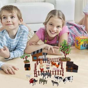 Jual Farm Play Set 21 PCS Farm Animal House Toys Kids Barn Set ...
