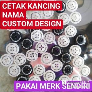 Jual kancing custom merk nama brand sendiri - label kancing baju custom ...