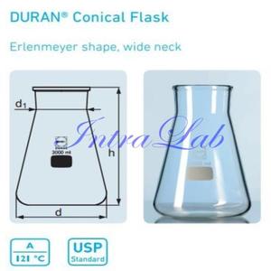 Jual Conical Flask Erlenmeyer Shape, WN 10Ltr 212278602 Duran IntraLab ...