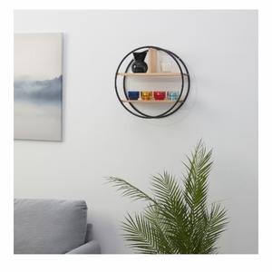 Jual MT Inspirasi Rak Ambalan Pajangan Display Dinding Kayu Besi Bulat ...