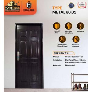 Jual Pintu Kamar | Pintu Rumah | Pintu Baja Metal 80.01 - Black Walnut ...