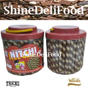 Jual Nitchi Astor / Wafer Stick Rasa Cokelat - 1 Toples 600 Gram ...
