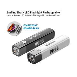 Jual Senter Mini Power Bank 1200mAh LED Flashlight Powerbank - White ...