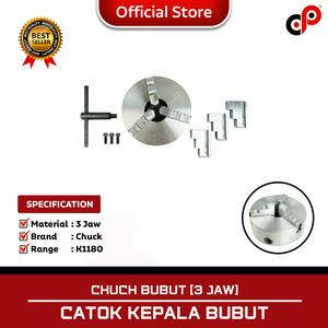 Jual Chuck Bubut 3 Jaw | Claw Bubut | Catok Kepala Bubut| 3 inchi ...