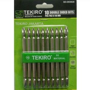 Jual MATA OBENG ANGIN SET 10 PCS PH2 X 110 MM TEKIRO / DOUBLE ENDED BIT ...
