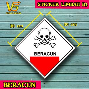 Jual Sticker Limbah B3 - Beracun 30x30 cm - Kab. Sidoarjo - Vision ...