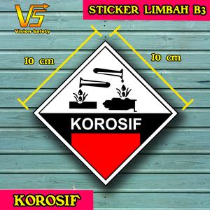 Jual Sticker Limbah B3 - Korosif 10x10 cm - Kab. Sidoarjo - Vision ...