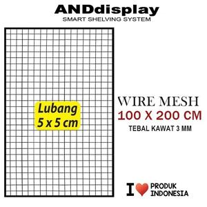Jual WIRE GRID MESH 100 X 200 CM - KAWAT JARING KOTAK - RAM DINDING ...