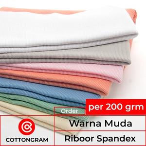 Jual Kain Rib Bur Cottongram Bahan Katun Spandex Seri Warna Muda - Abu ...