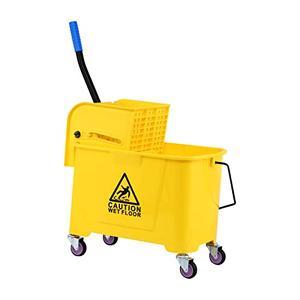 Promo Samger Heavy Duty Mop Bucket with Wringer on Wheels 5 Gallon ...