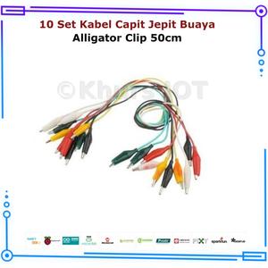 Jual Kabel Capit Jepit Buaya 10 Set Alligator Jumper 50cm 5 Warna ...