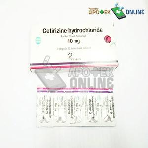 Jual CETIRIZINE HCL 10MG ISI 1 STRIP 10 TAB OGB/ANTI ALERGI ...
