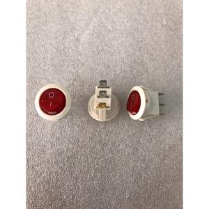Jual Saklar Rocker switch BULAT LAMPU PUTIH 3 pin / 3 kaki ON OFF ...