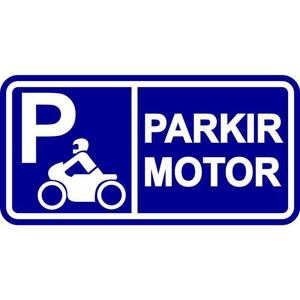 Jual Sign Sticker Parkir Motor 15x40cm K3 Stiker Rambu Safety - Kab ...