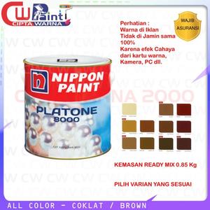 Jual Cat Kayu Besi Platone 8000 Brown Coklat Saddle Nippon Paint 0.85 ...