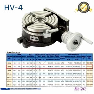 Jual Rotary table 4 inch Meja putar milling vertical dan horizontal HV ...