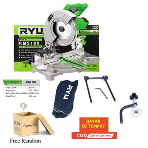 Jual RYU RMS 180 Mesin Potong Alumunium Kayu Miter Saw 7 inch Mesin ...