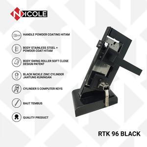 Jual Kunci Pintu Misah / Handle Rosette / Gagang Pintu Set RTK 96 Hitam - Jakarta Timur - Julkar ...