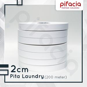 Jual Pita Label Laundry Taffeta Label Penanda Roll Kain Kertas 20 mm ...
