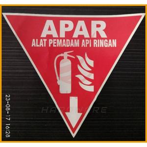 Jual Sticker Segitiga Apar Penanda alat pemadam Api Rambu Tabung APAR ...