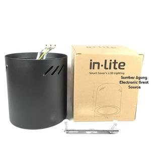 Jual AW* Downlight Tabung Hitam Bulat Tempel OB 4inch Merk inlite ...