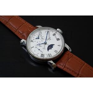 Jual Jam Tangan Homage Watch : Parnis 42mm Moon Phase White Dial GMT ...