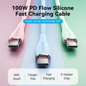 Jual Vention Kabel Data Fast Charging Type C to Usb C PD 100W Flow ...