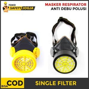 Jual Masker Respirator Anti Debu Single Filter Safety GOSAVE - Hitam ...
